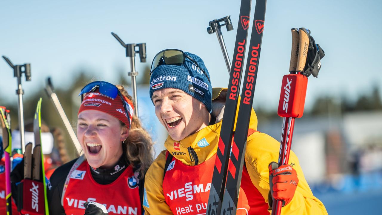 Biathlon : Podest und Platz fünf - die abschließenden Mixed-Staffeln in ...