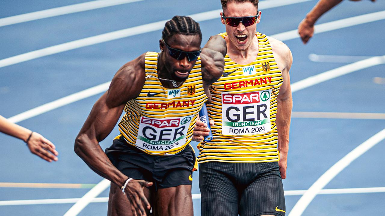 Leichtathletik-EM 2024: 4x100 m - das EM-Finale der Männer und die Stimmen | sportschau.de
