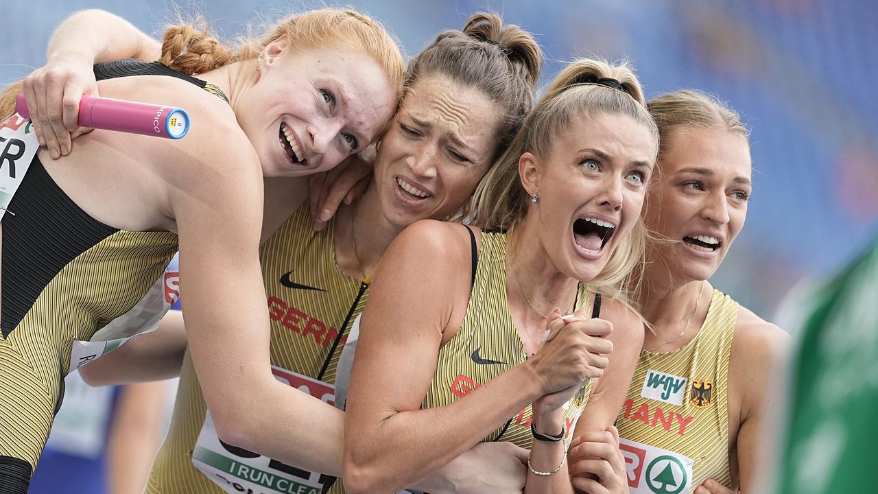 Leichtathletik-EM 2024: 4x400m Staffel Frauen - der Vorlauf mit dem DLV ...