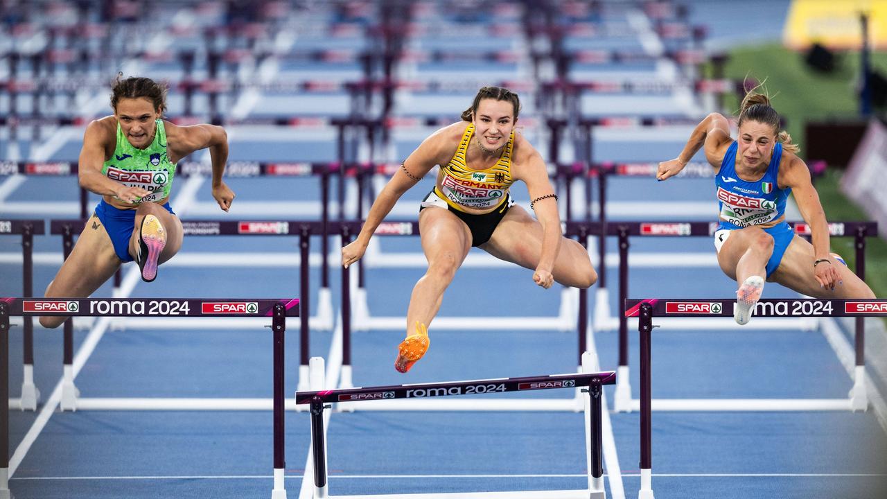 Leichtathletik-EM 2024: Das 1. Halbfinale über 100 m Hürden mit Rosina ...