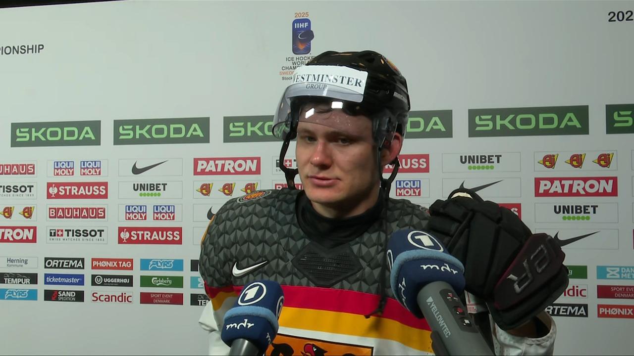 Eishockey-WM: Tim Stützle - "Alle haben gut gespielt" | sportschau.de